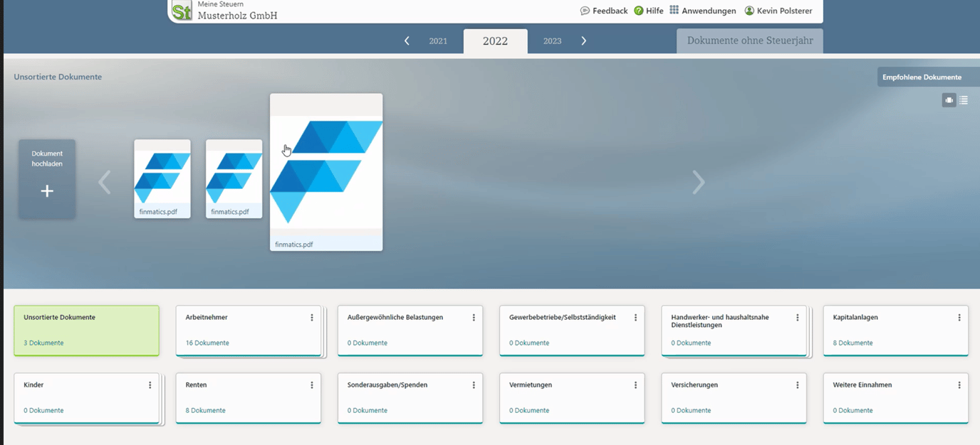Wie nutze ich Finmatics für DATEV Meine Steuern?