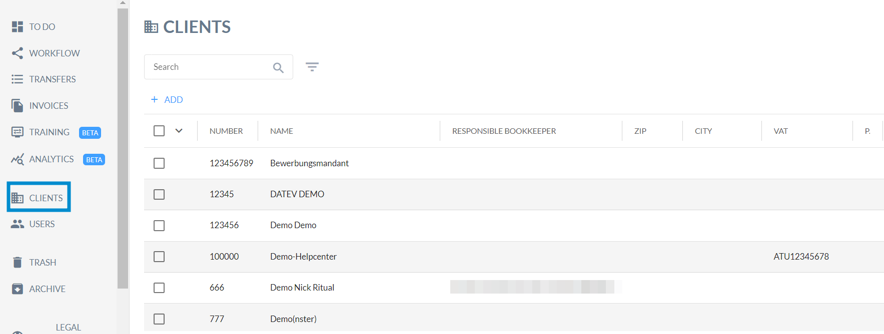 How do I use the clients-screen?